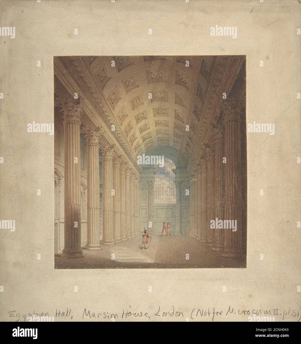 Egyptian Hall, Mansion House, London, 1795-1825. Attributed to Auguste ...