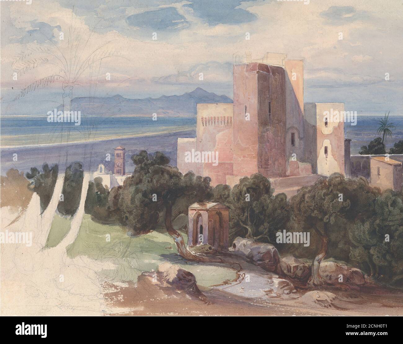 View on Terracina with Mount Circeo (recto); View of the Roman Campagna ...