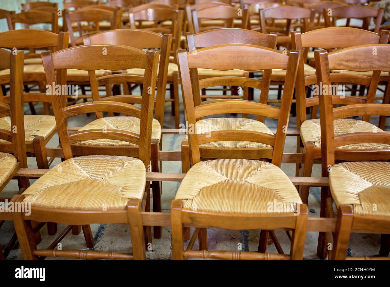 Empty chairs in a catherdals after coronavirus, churches closed and ...