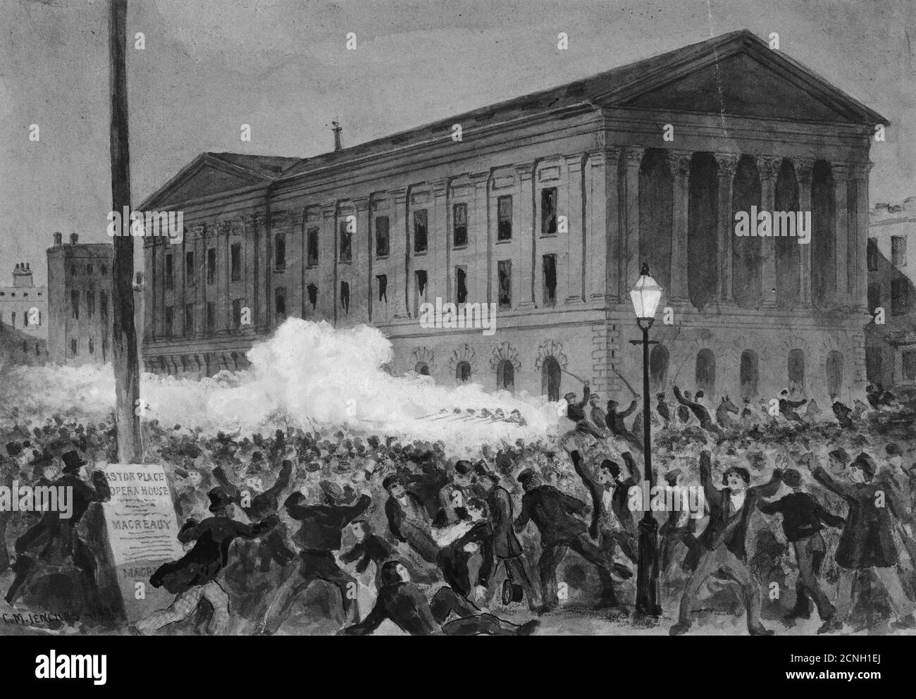 Astor Place Riot, 1849, 1896 Stock Photo - Alamy