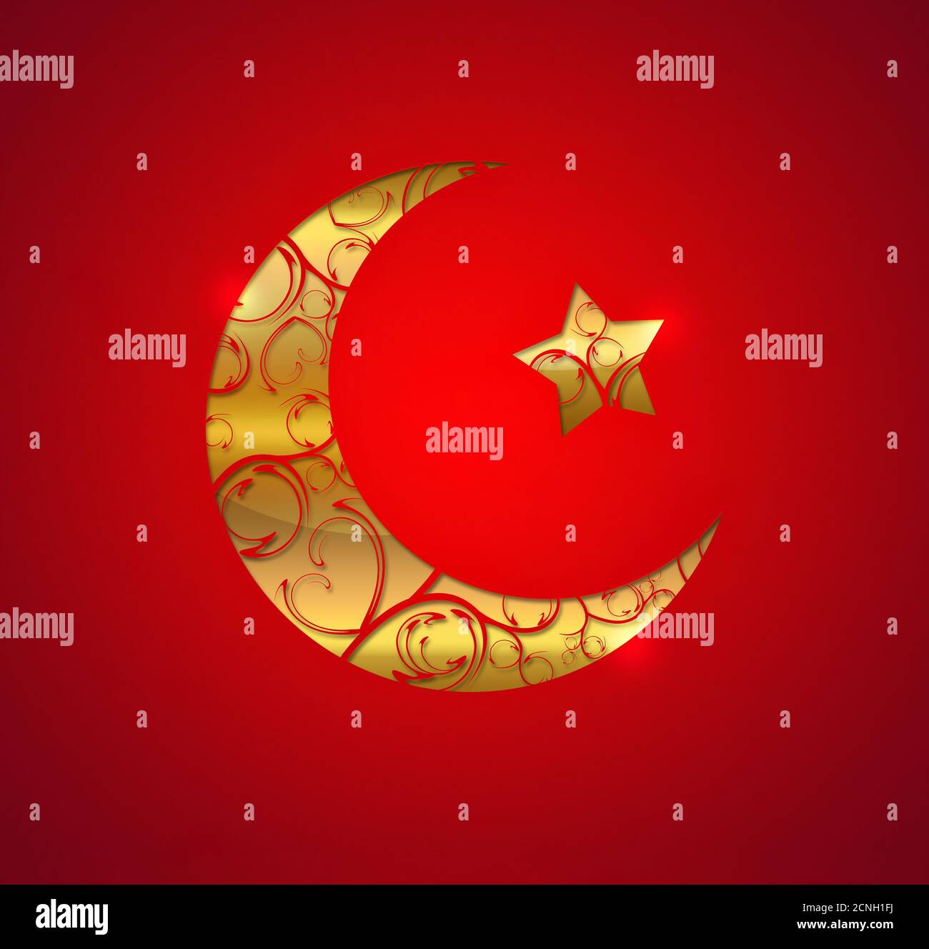 Crescent moon star ramadan hi-res stock photography and images - Alamy