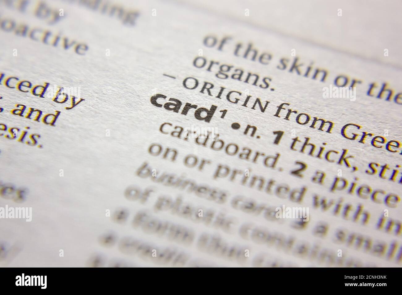Word or phrase Card in a dictionary Stock Photo - Alamy