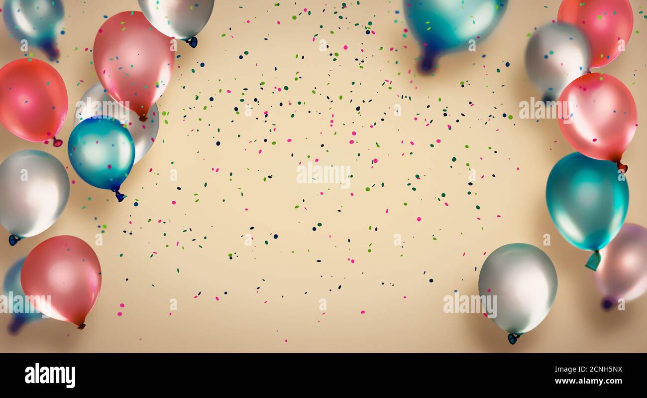 Greeting card with balls Stock Photo - Alamy