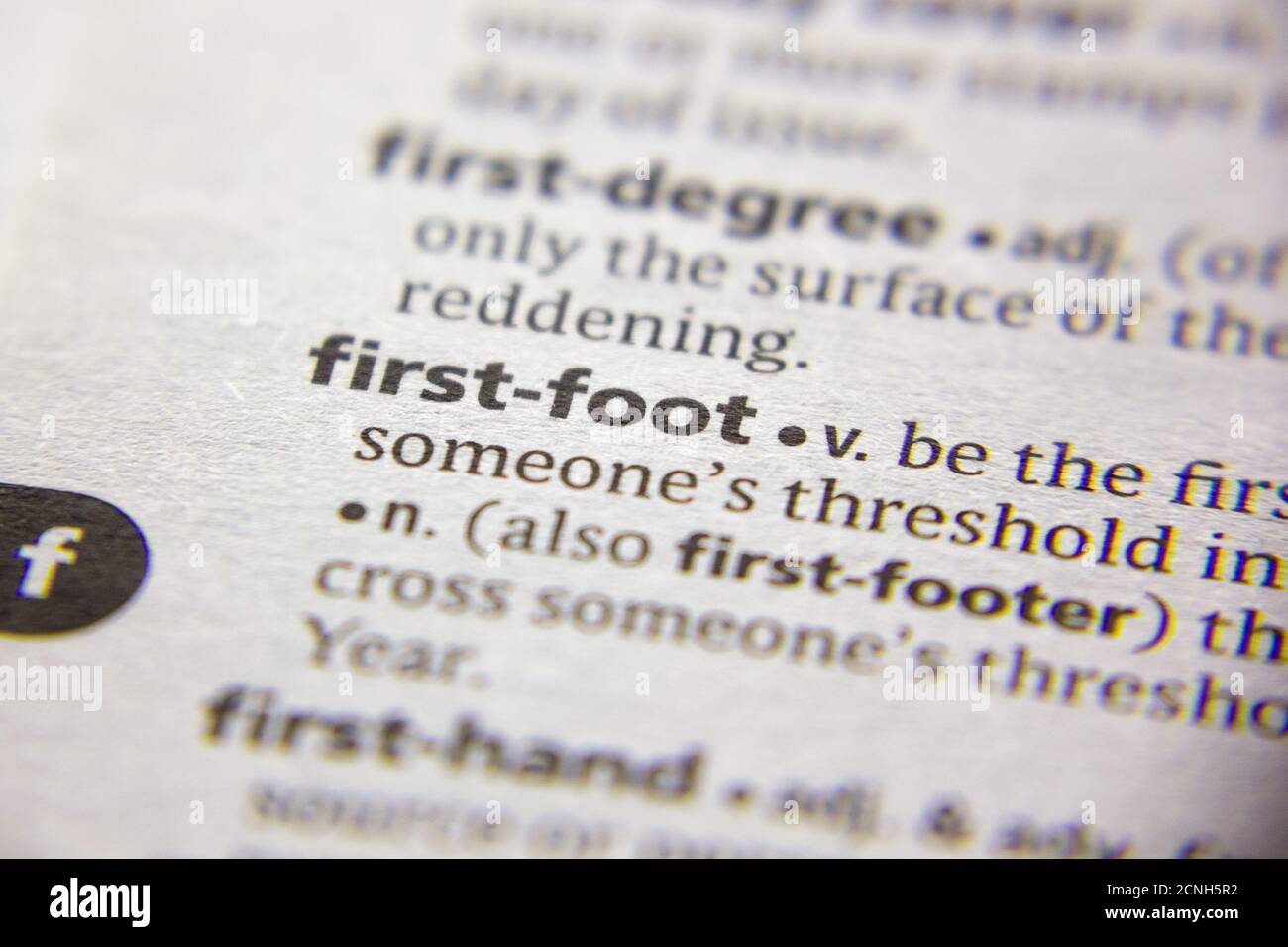 Word or phrase First-foot in a dictionary Stock Photo - Alamy
