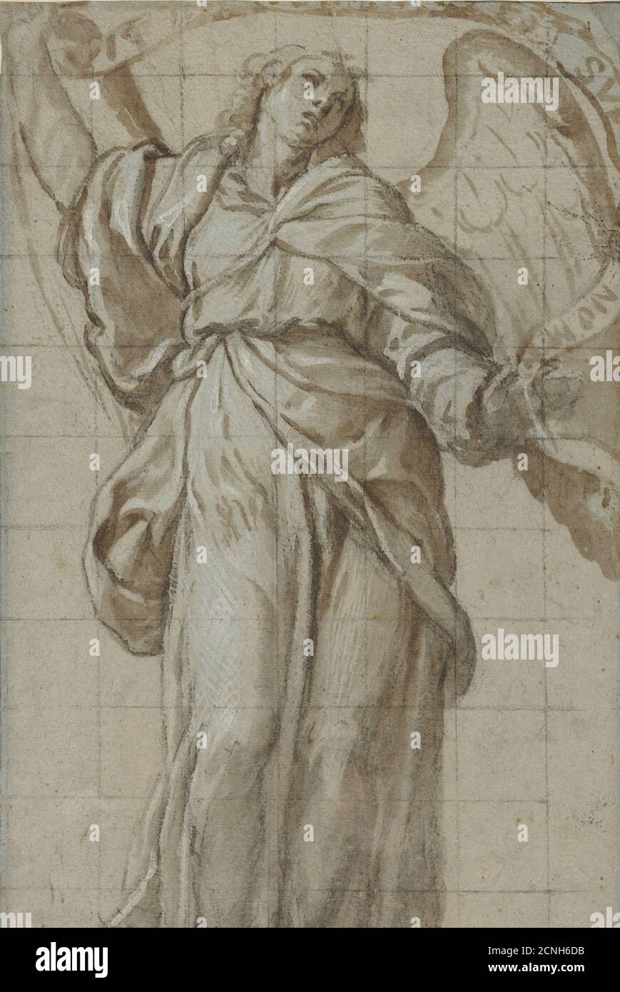 Standing Angel Holding a Scroll, ca. 1614 Stock Photo - Alamy
