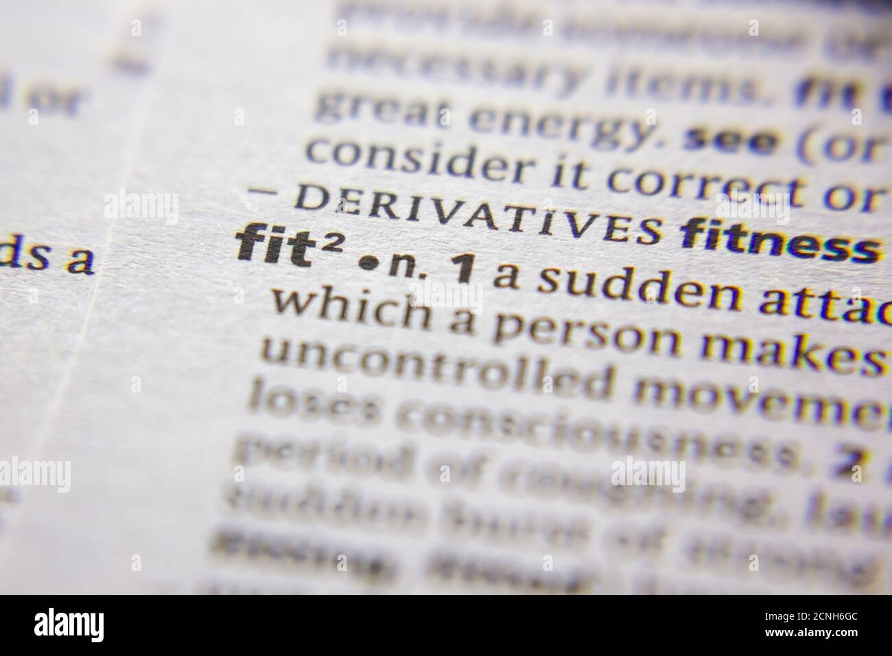 Word or phrase Fit in a dictionary Stock Photo - Alamy