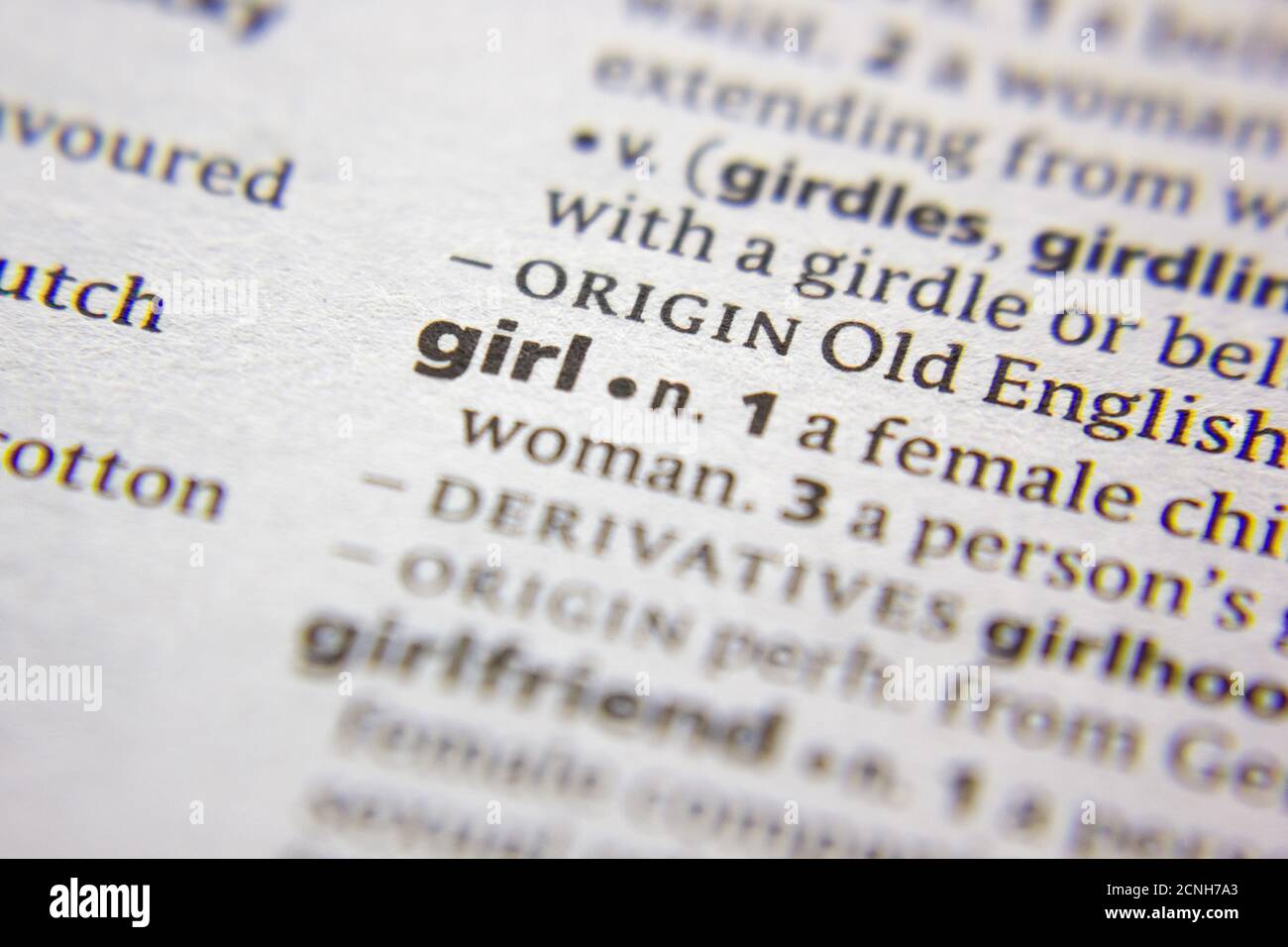 Word or phrase Girl in a dictionary Stock Photo - Alamy