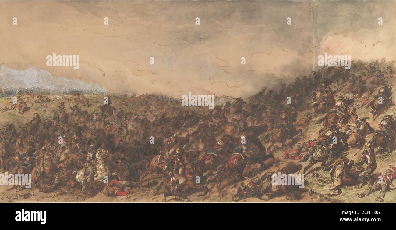 Battle Scene (Waterloo), 1815-66 Stock Photo - Alamy