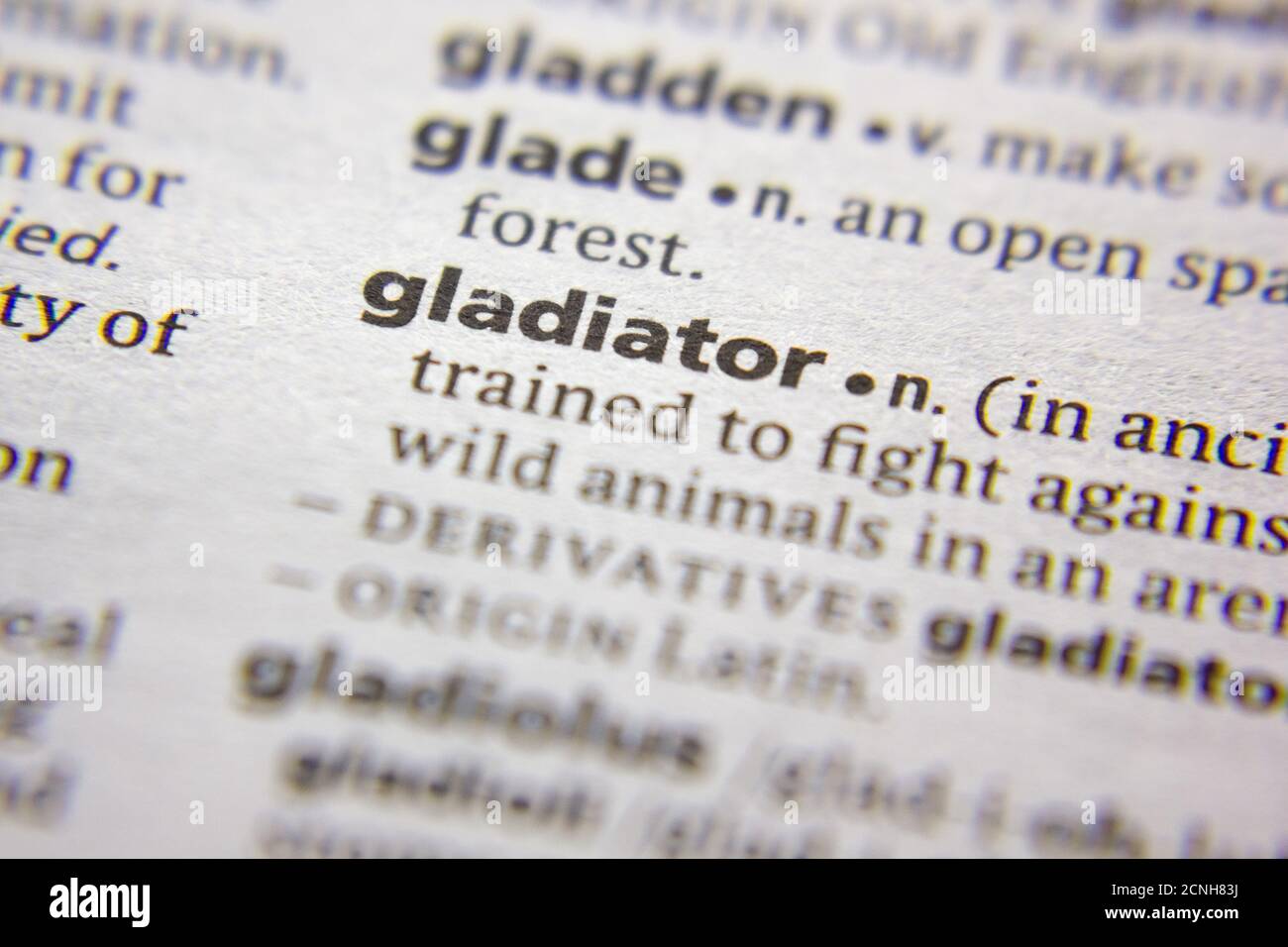 Word or phrase Gladiator in a dictionary Stock Photo - Alamy