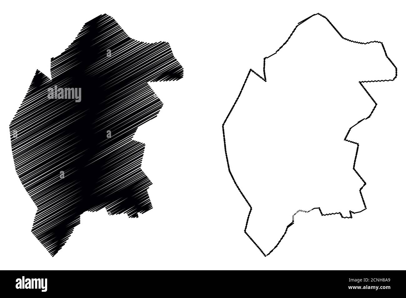 Ambato City (Republic of Ecuador, Tungurahua Province) map vector ...
