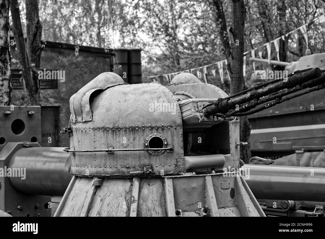 Automatic anti aircraft gun Black and White Stock Photos & Images - Alamy