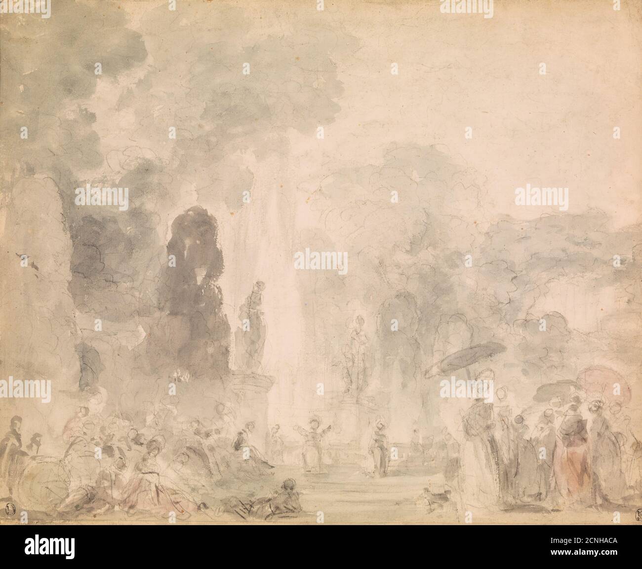 View of a Park, late 1770s Stock Photo - Alamy