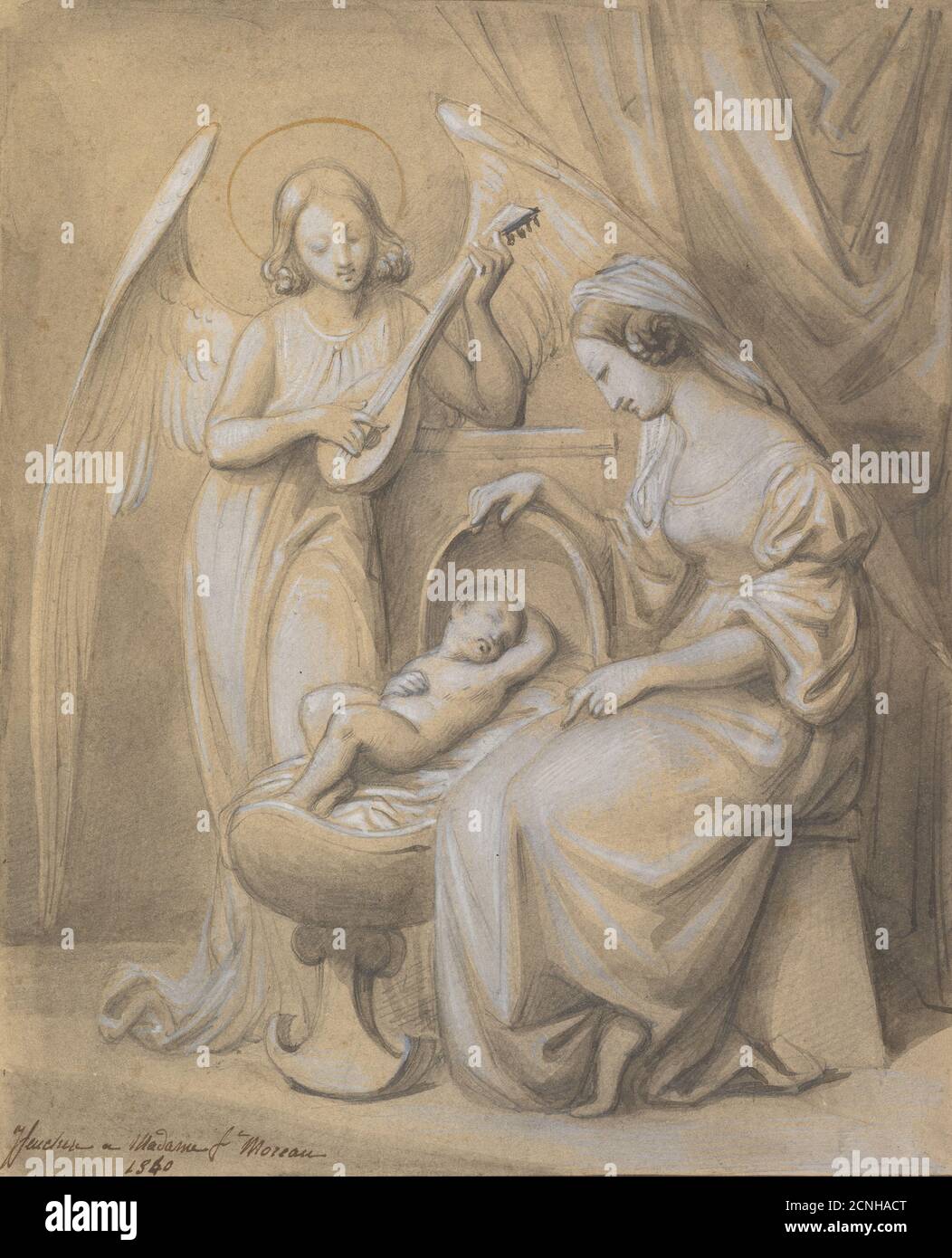 Angel playing a lute hi-res stock photography and images - Alamy