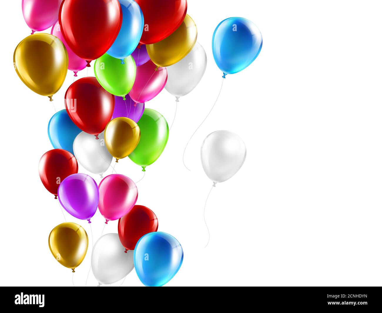 Birthday balloons birthdays balloon Cut Out Stock Images & Pictures - Alamy