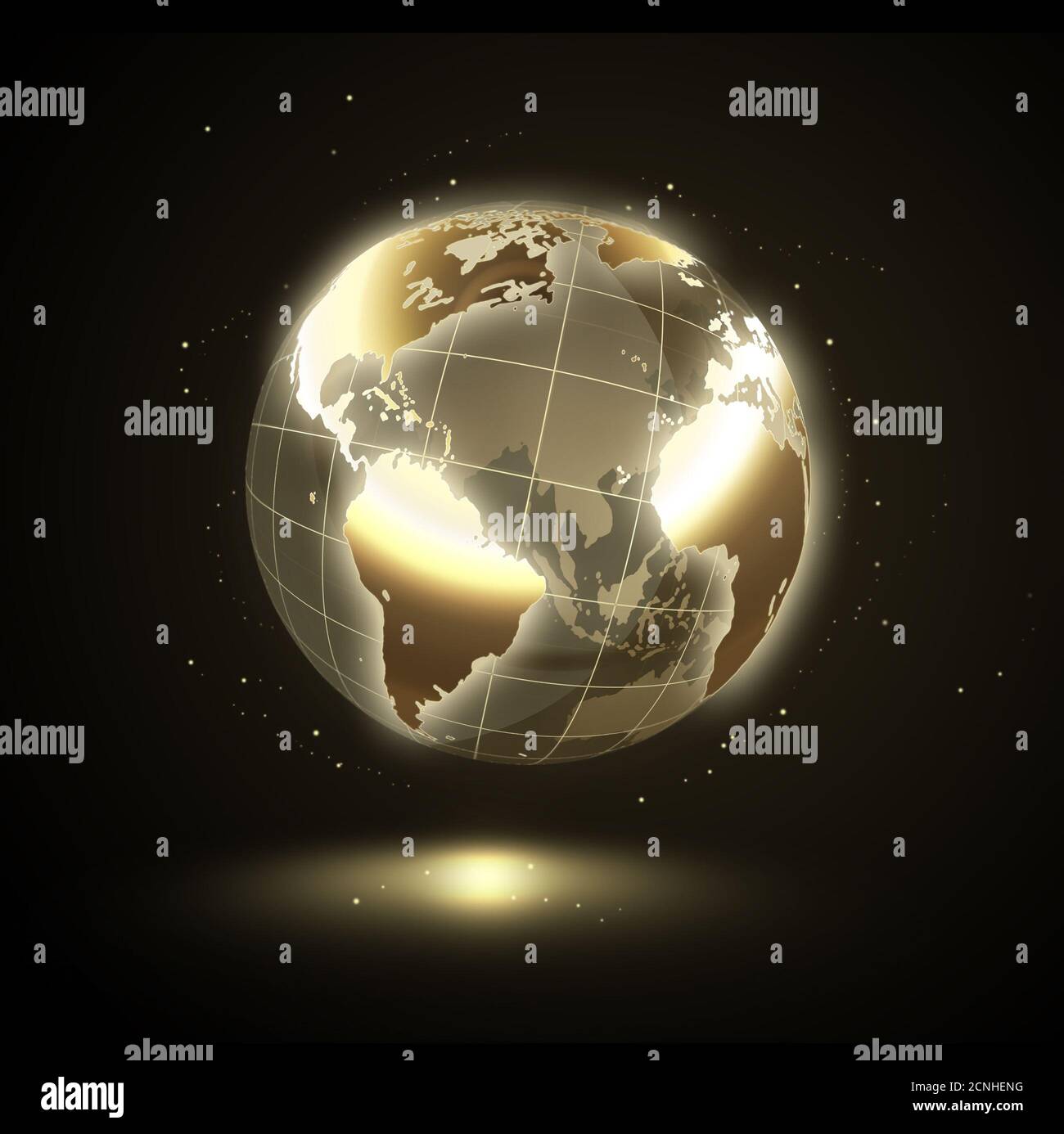 golden shining world Stock Photo - Alamy