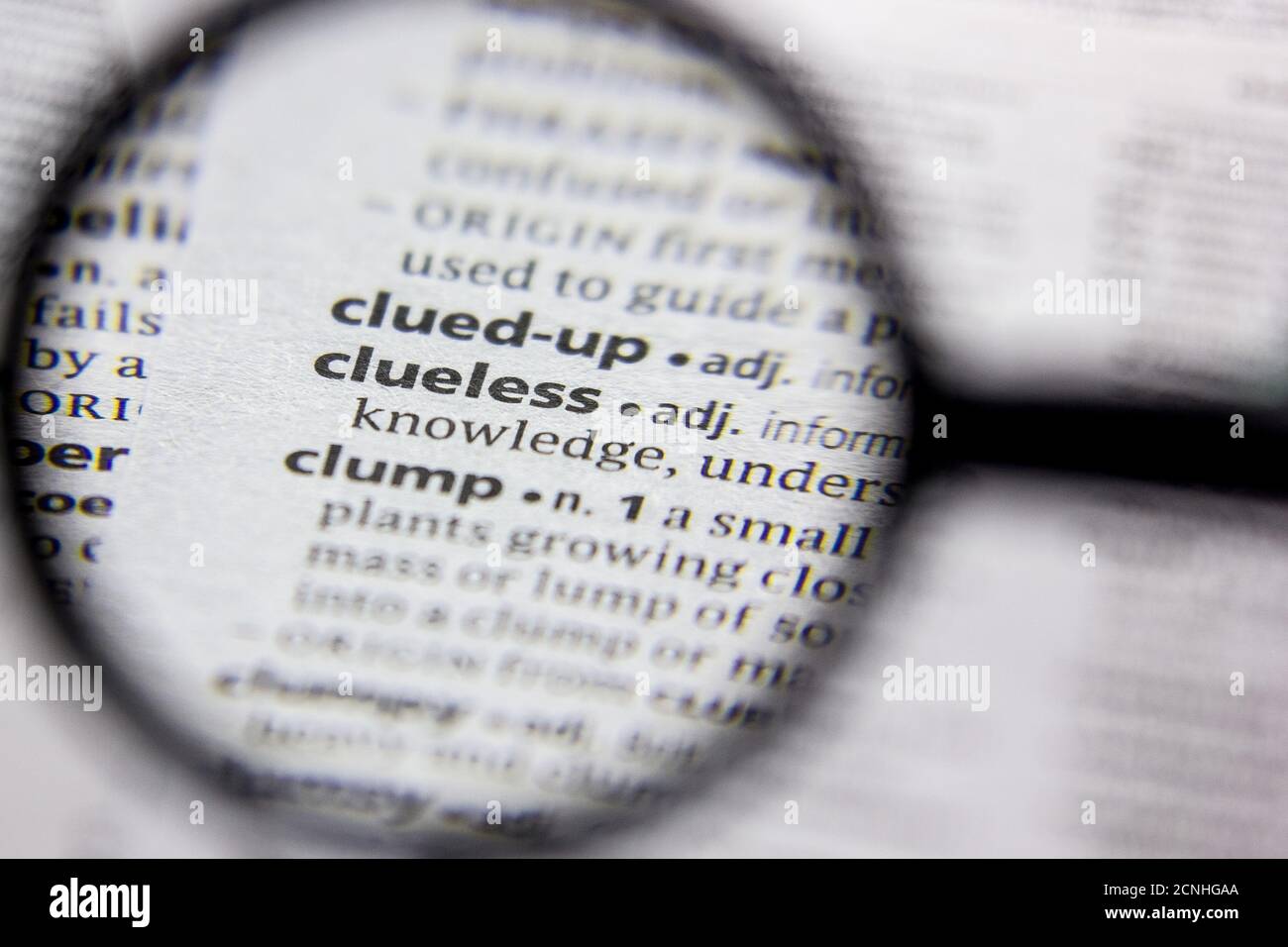 Clueless word hi-res stock photography and images - Alamy