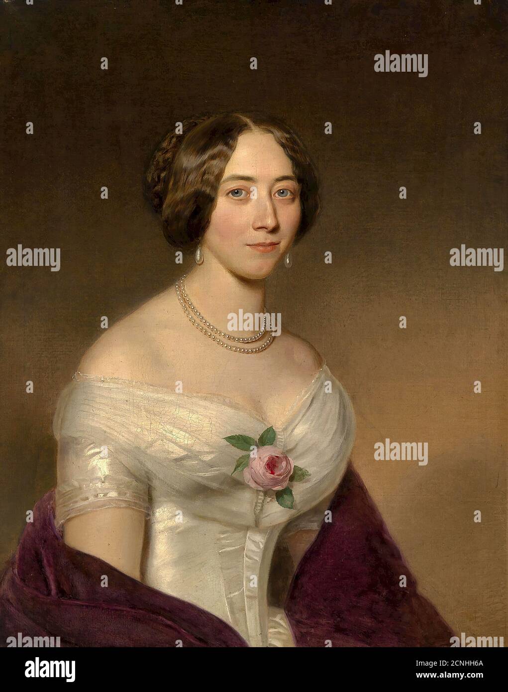 Decker Georg - Portrait of a Lady - Hungarian School - 19th Century ...