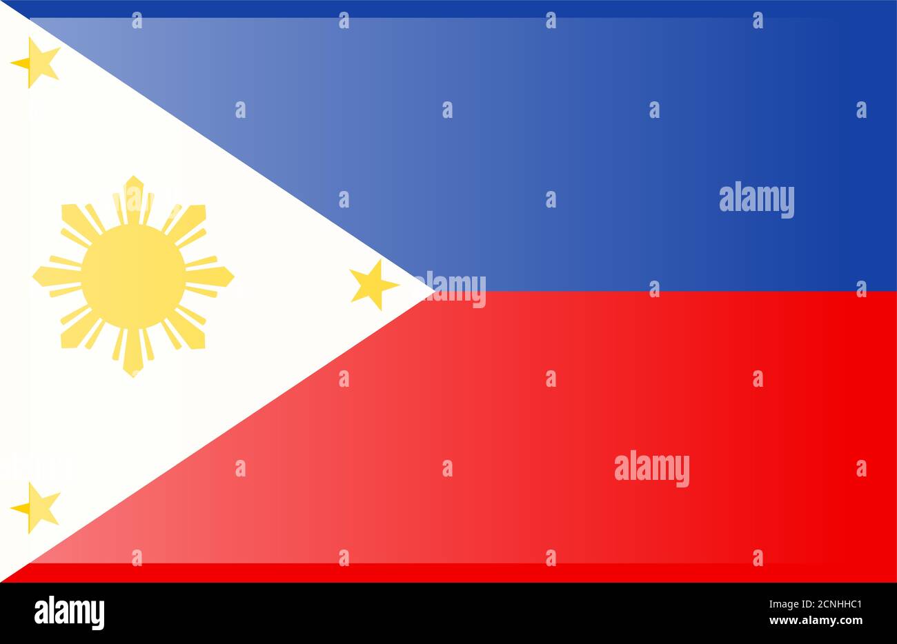 original and simple Republic of The Philippines flag isolated in ...