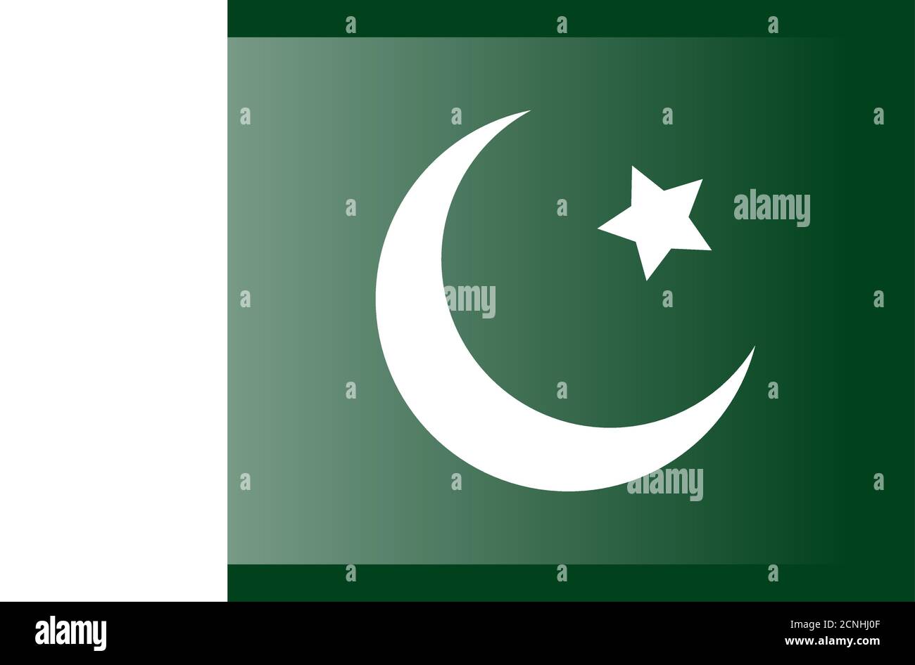 Pakistan flag, official colors and proportion correctly. National ...