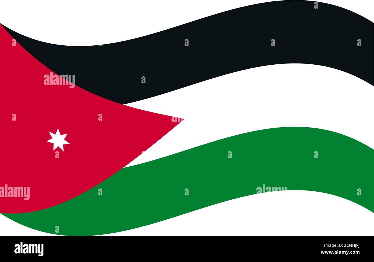 Jordan flag, official colors and proportion correctly. National Jordan ...