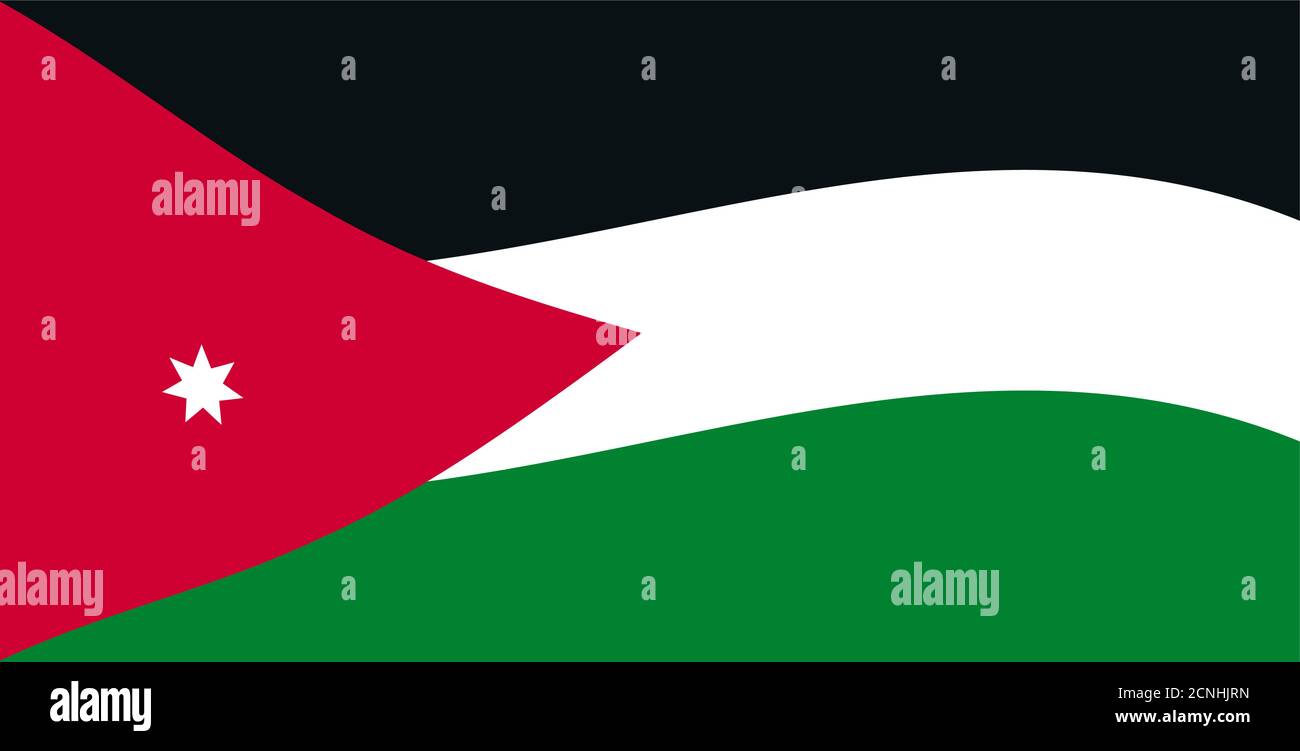 Jordan flag, official colors and proportion correctly. National Jordan ...