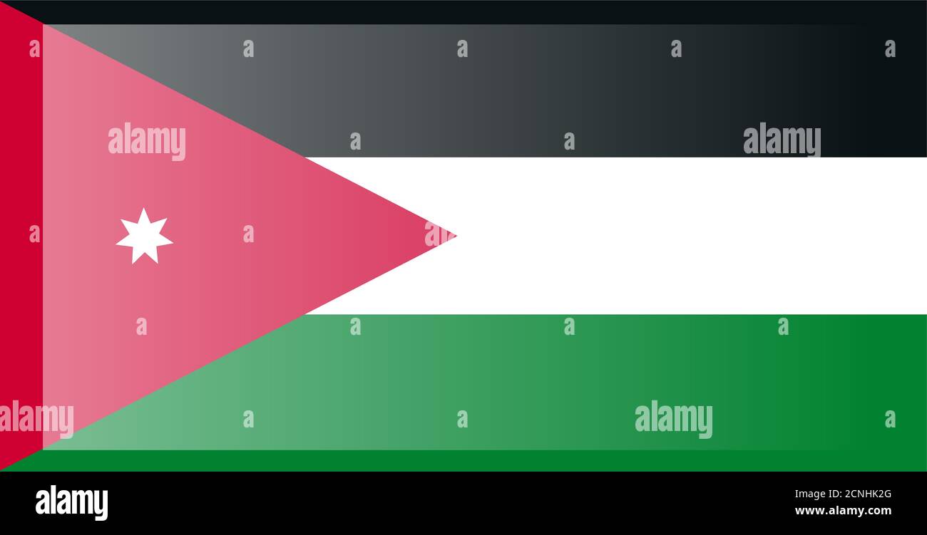 Jordan flag, official colors and proportion correctly. National Jordan ...