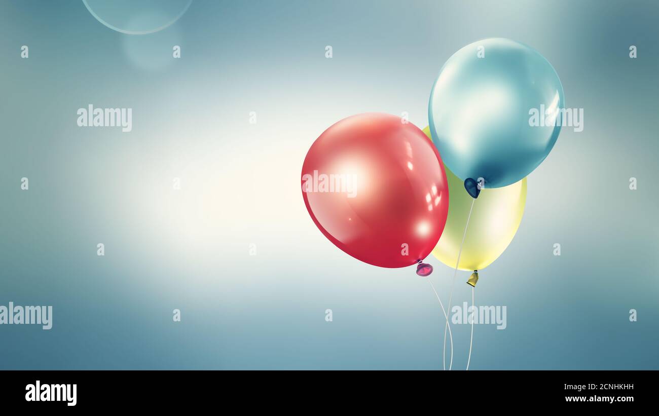 Three different colored balloons hi-res stock photography and images ...