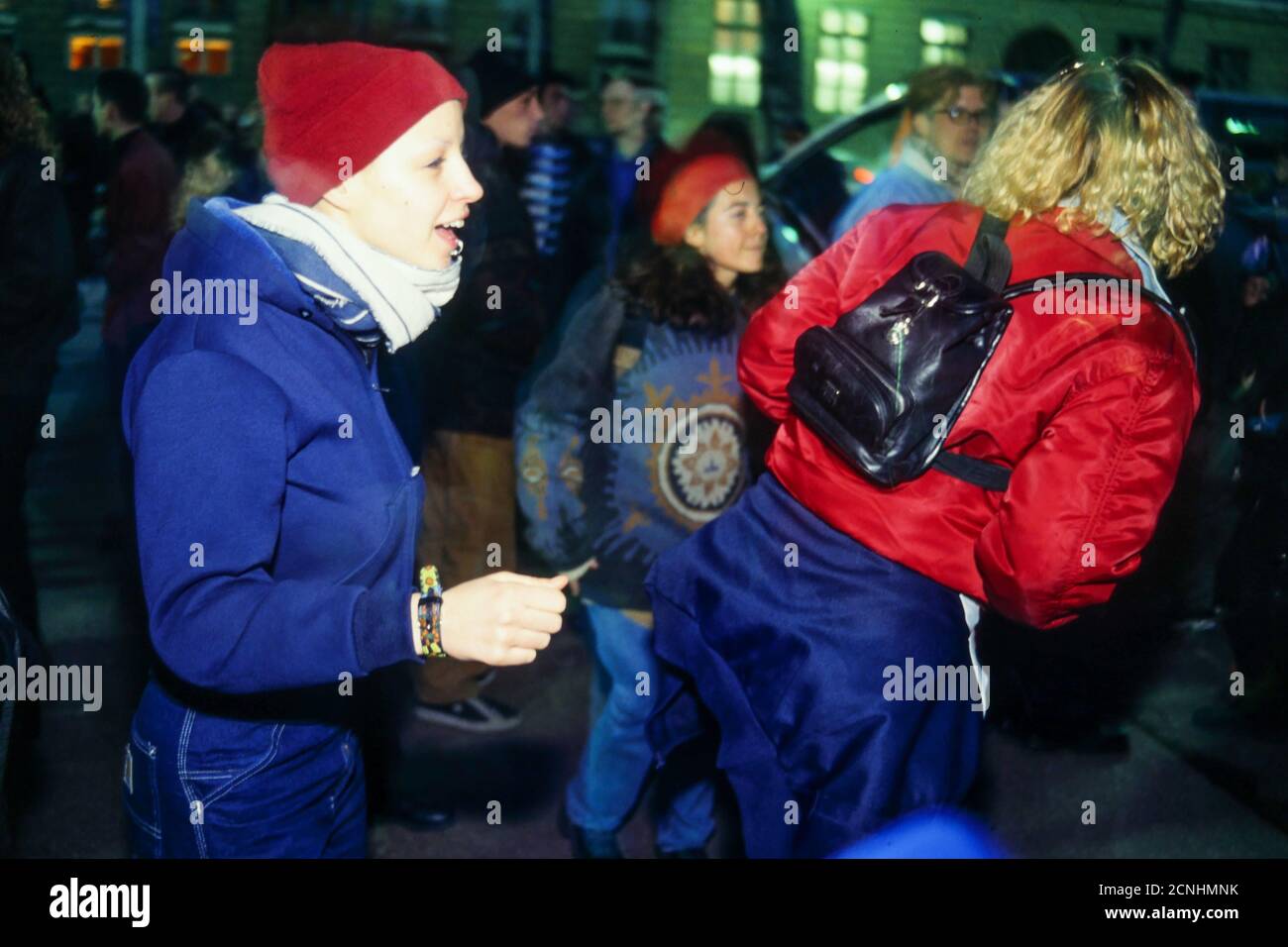Protesters defend Techno rave in Lyon, France Stock Photo - Alamy