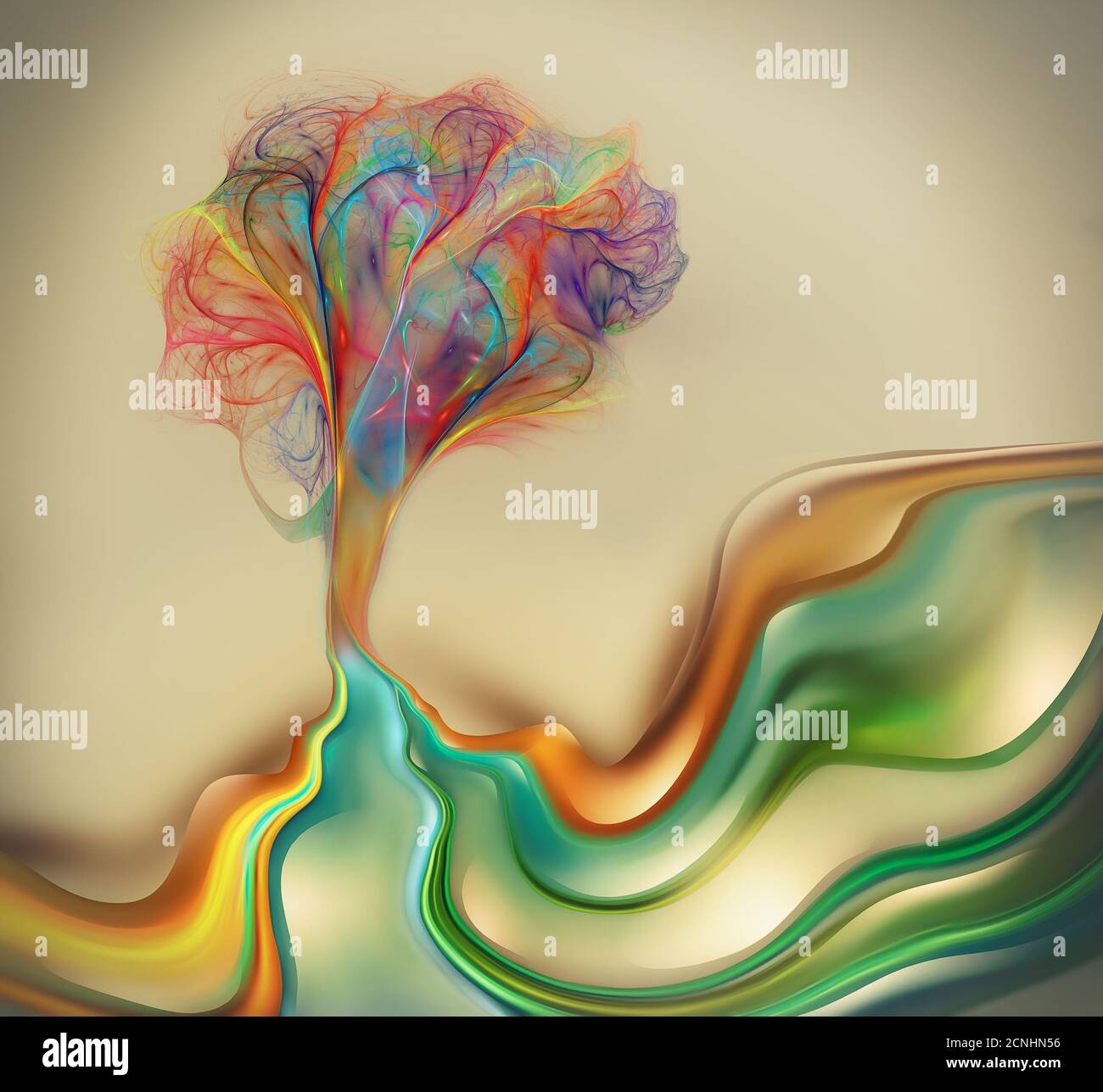 Abstract color tree Stock Photo - Alamy