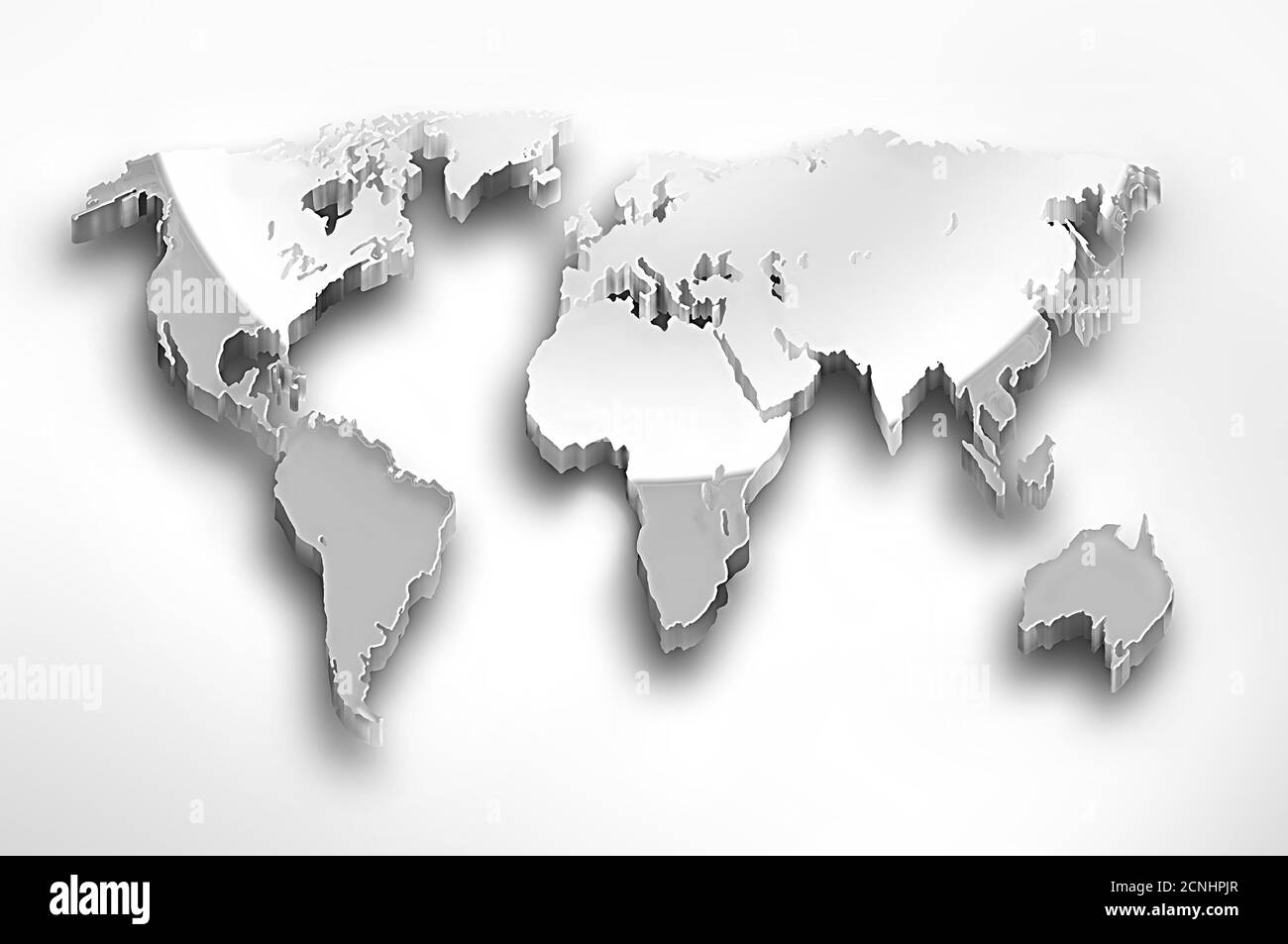 Metal world map Stock Photo - Alamy