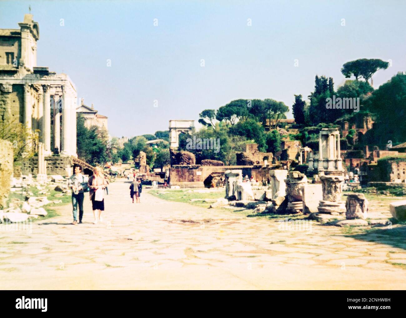 View of the Roman Forum from the Forum Entrance, Rome, Italy, April ...