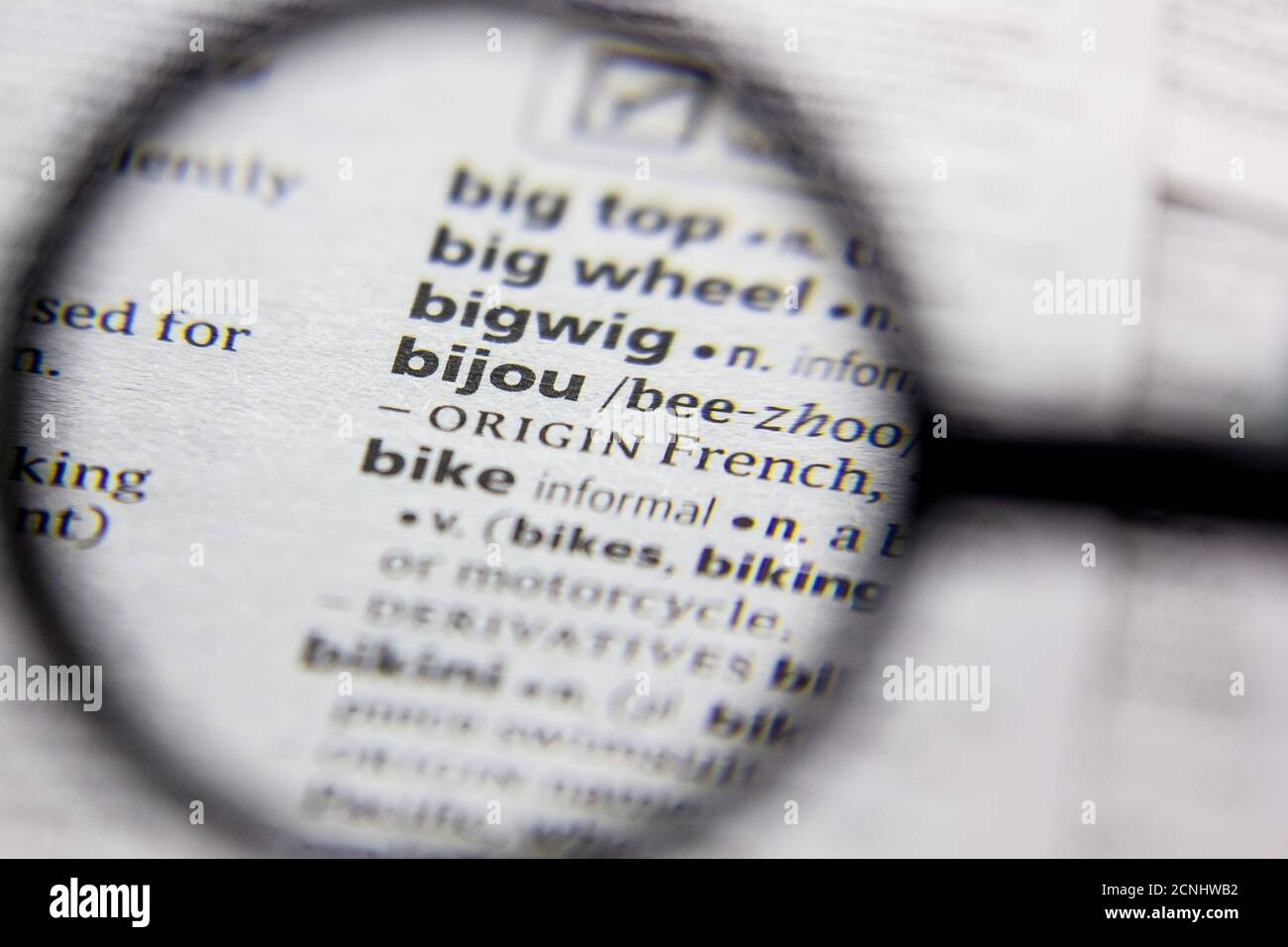 Word or phrase Bijou in a dictionary Stock Photo - Alamy