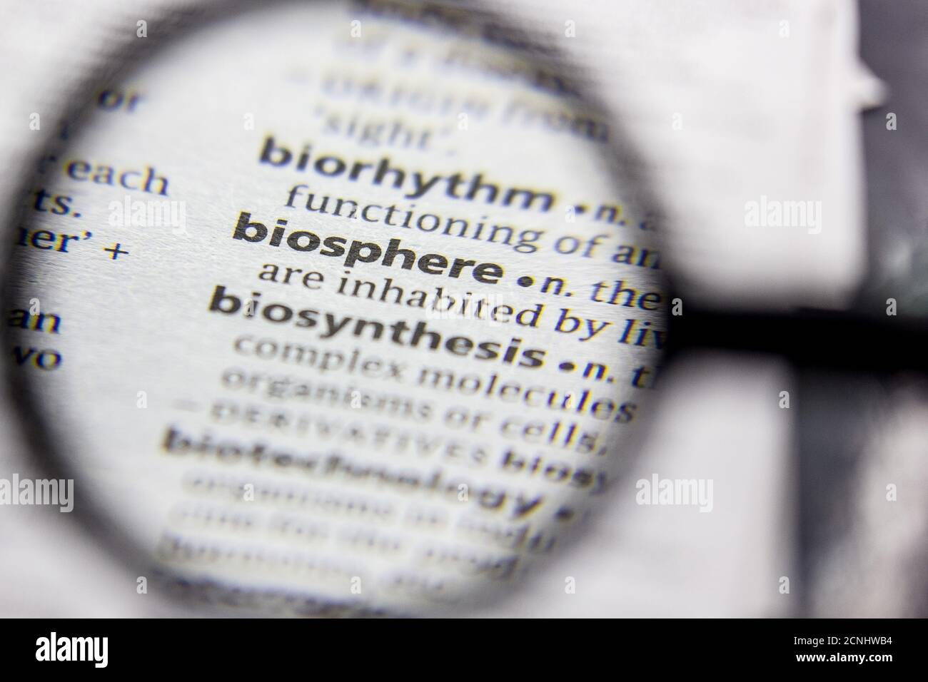 Word or phrase Biosphere in a dictionary Stock Photo - Alamy