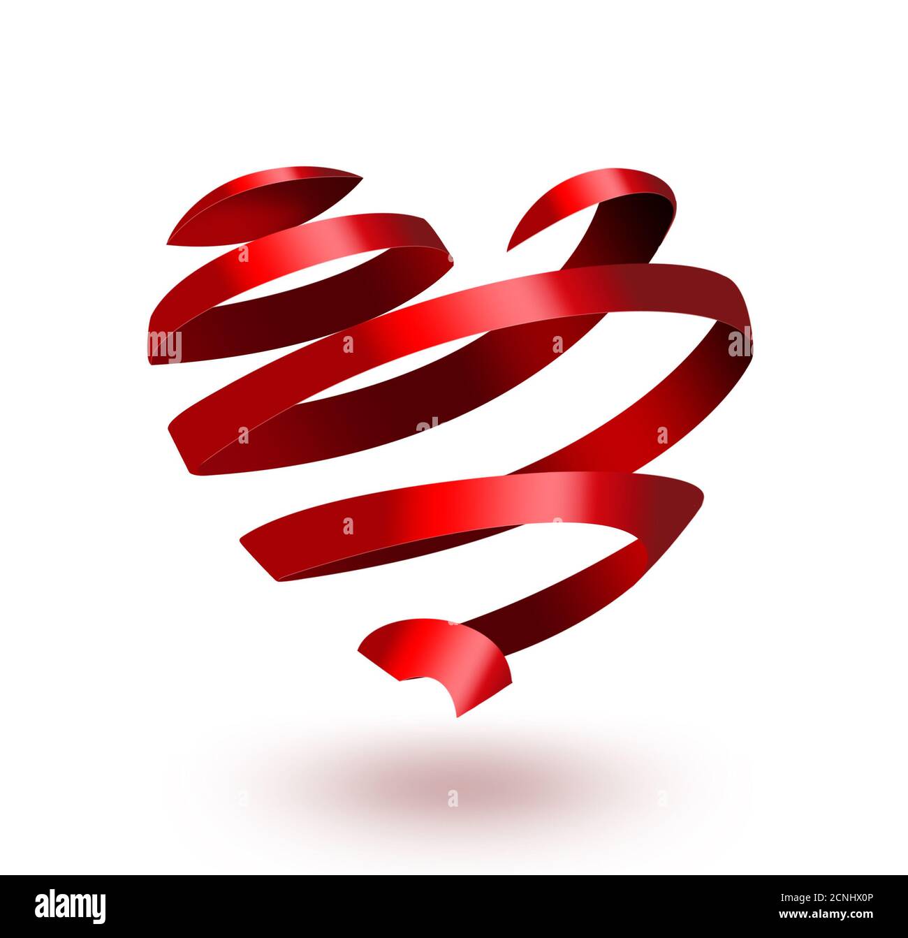Heart love drawing ribbon icon hi-res stock photography and images - Alamy