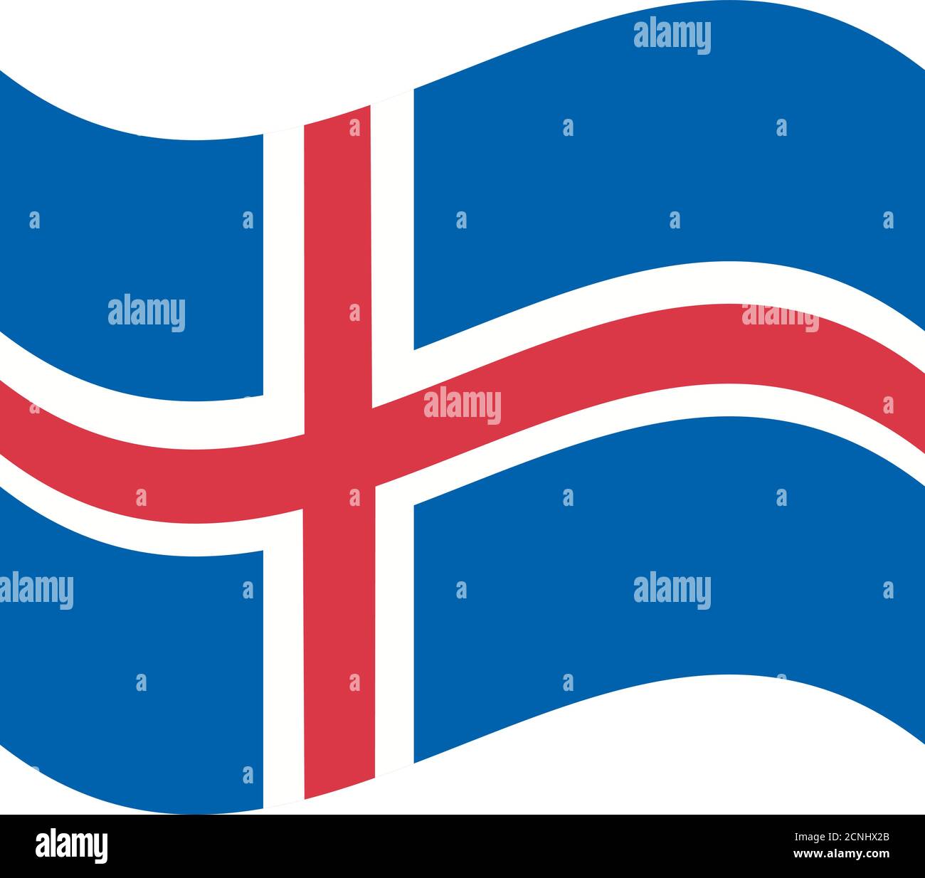 Iceland flag, official colors and proportion correctly. National ...