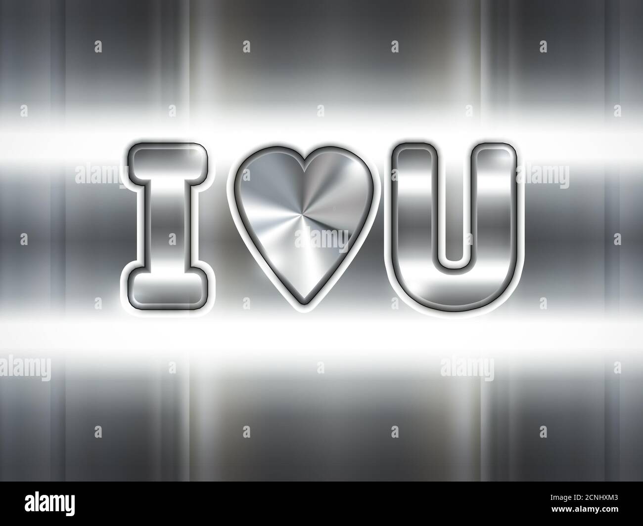 metallic I love you Stock Photo - Alamy