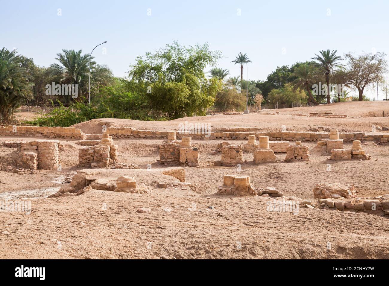 Aqaba, Jordan. Ruins of an ancient Islamic city founded in 650 Stock ...