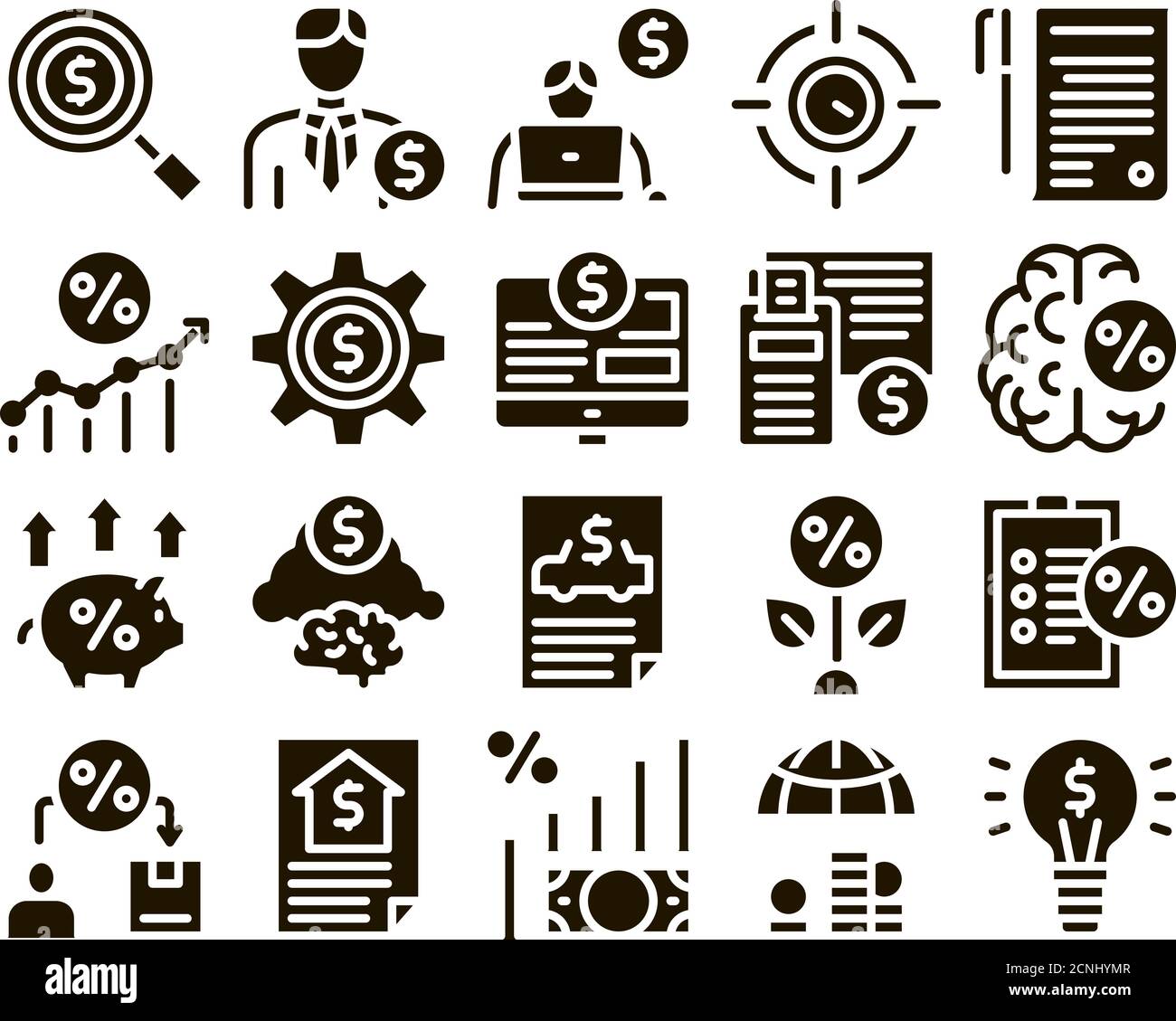 Financial pictograms Cut Out Stock Images & Pictures - Alamy