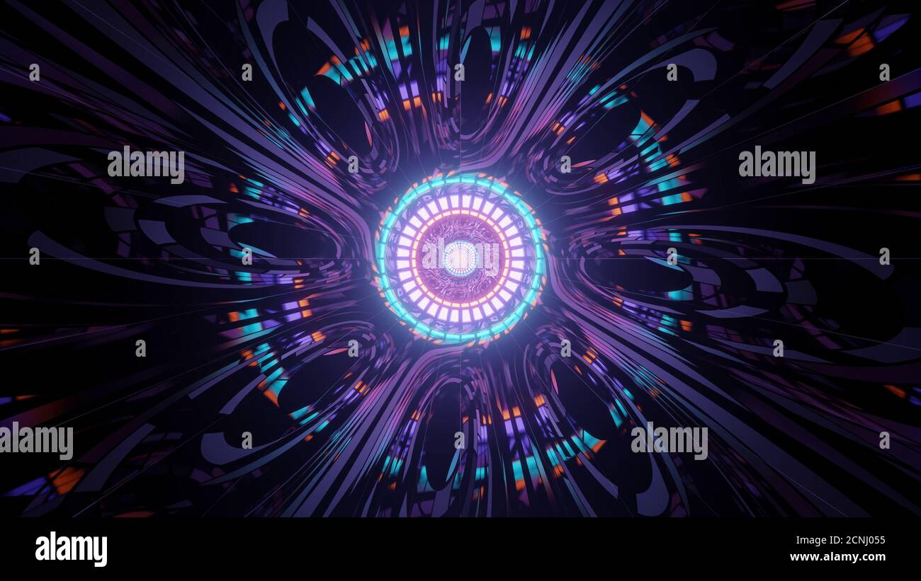 Emulating Power in a Vivid Advance Corridor 4k uhd 3d illustration ...