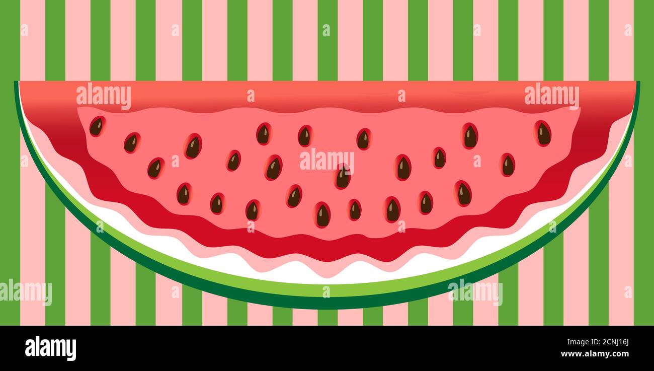 Watermelon slice background with seed and skin texture Stock Vector ...