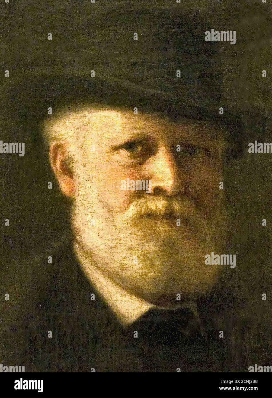 Than Mór - Self Portrait - Hungarian School - 19th Century Stock Photo ...