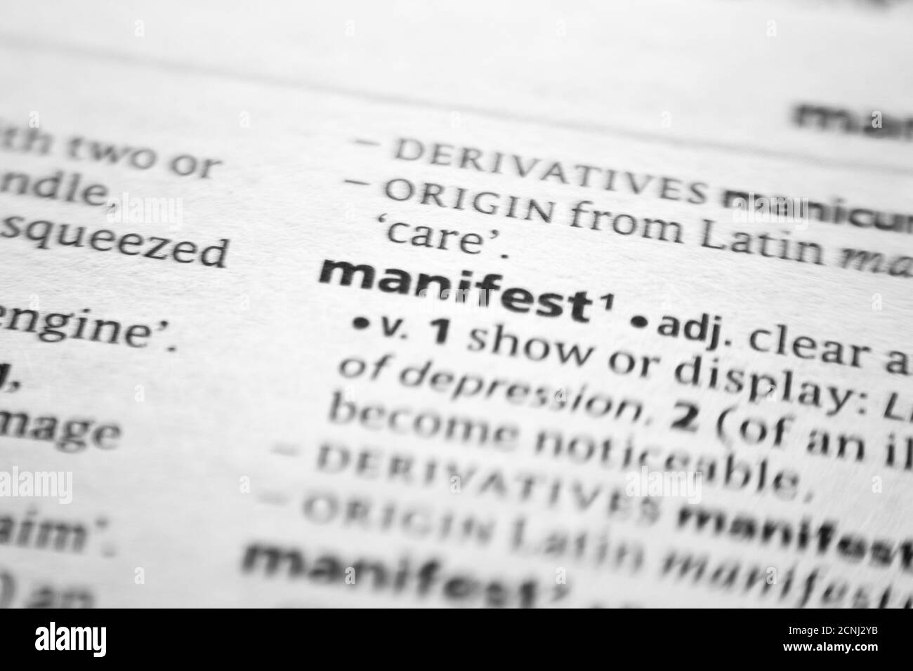 The word manifest Black and White Stock Photos & Images - Alamy