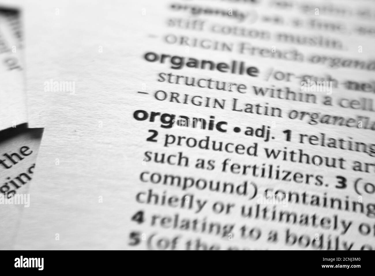 Word or phrase Organic in a dictionary Stock Photo - Alamy