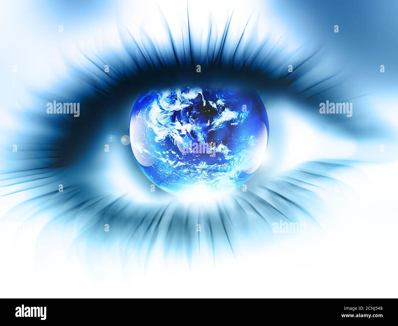 planet is in the eye Stock Photo - Alamy