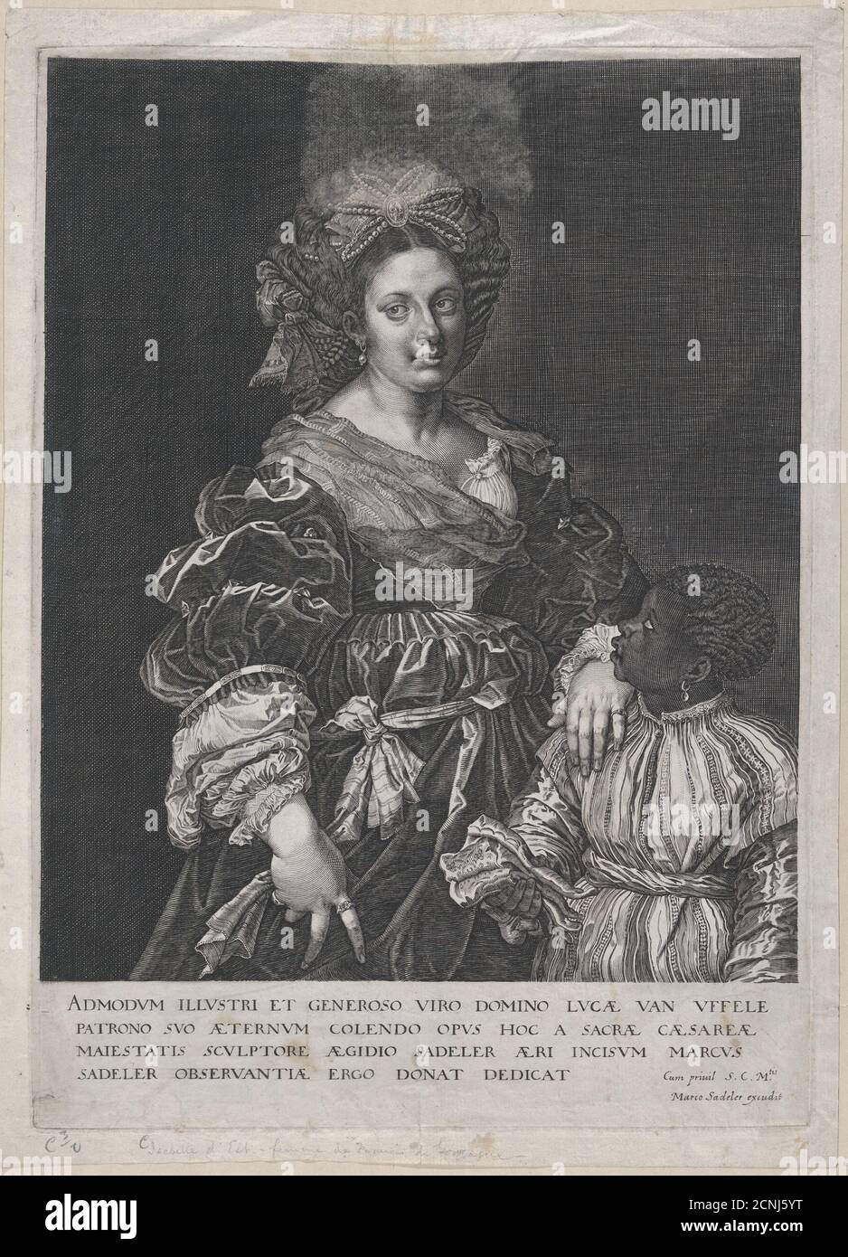 Laura Dianti with a Black Page, 1600-1627 Stock Photo - Alamy