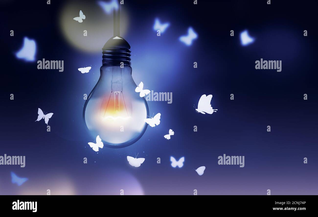 flying on light Stock Photo - Alamy