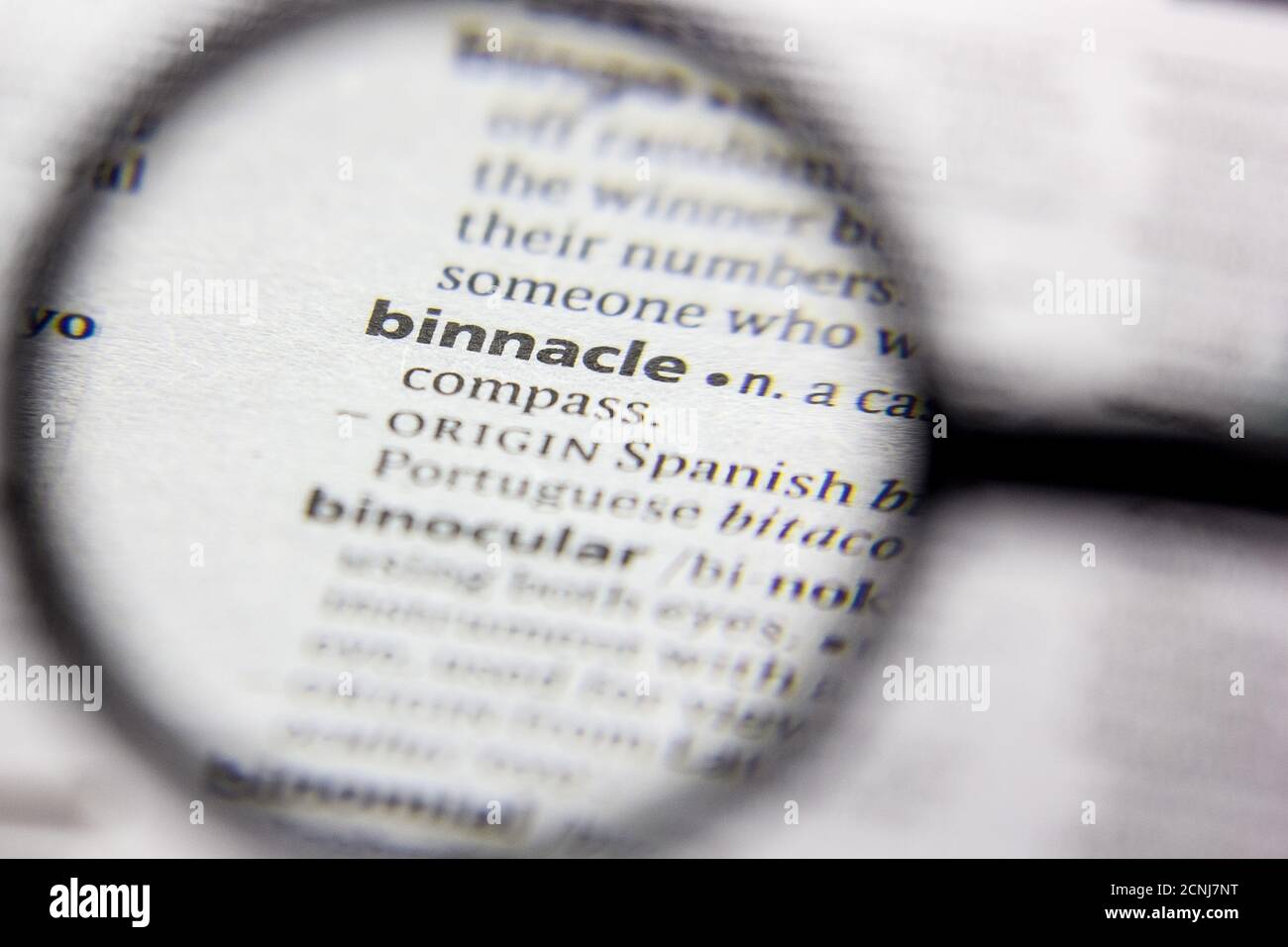Word or phrase Binnacle in a dictionary Stock Photo - Alamy