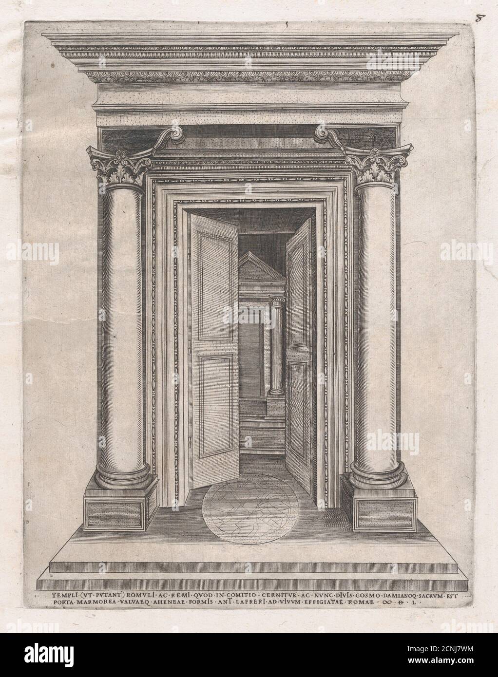 Speculum Romanae Magnificentiae: Portico of the Temple of Romulus, 16th ...