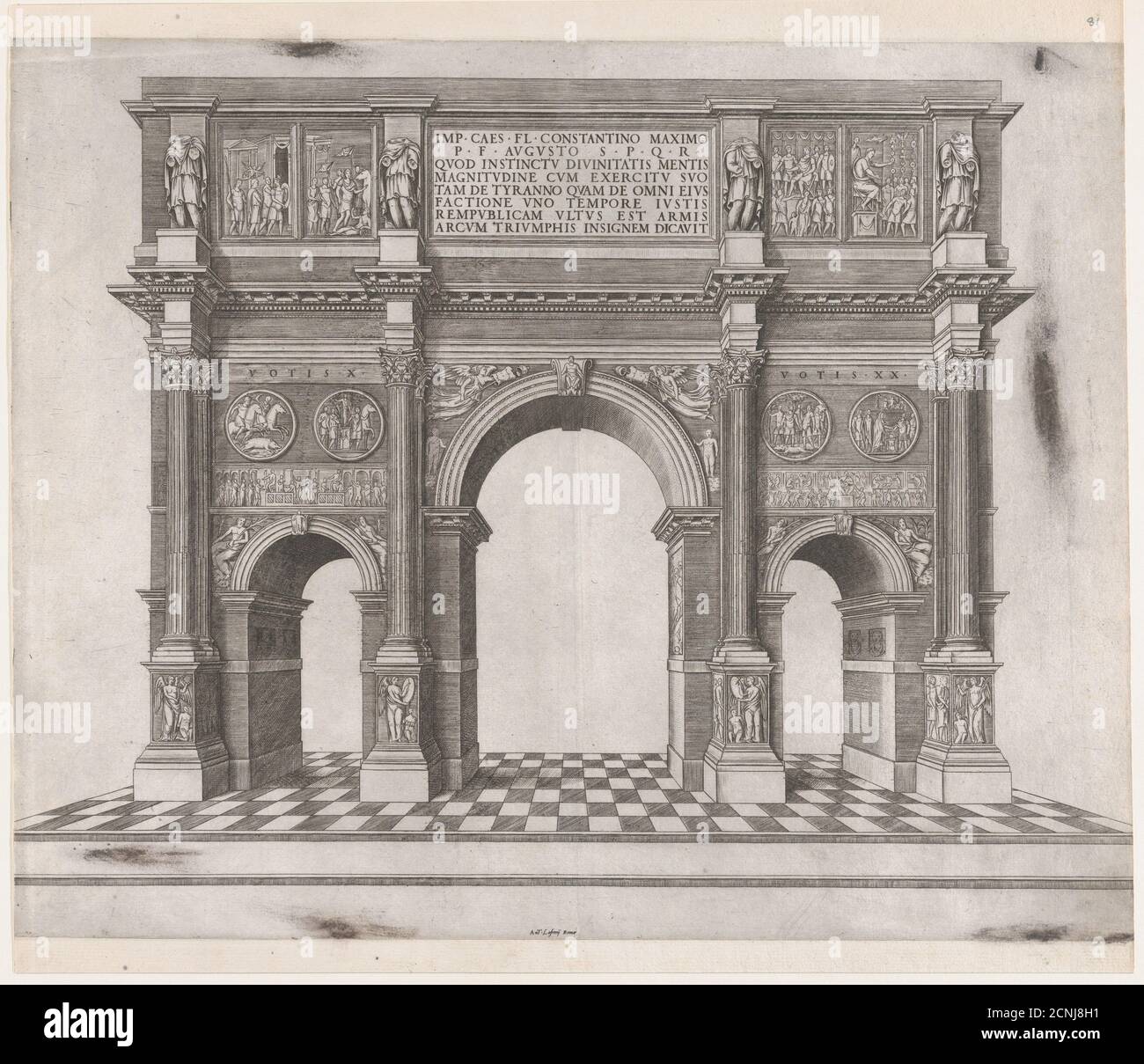 Speculum Romanae Magnificentiae: Arch of Constantine, 16th century ...