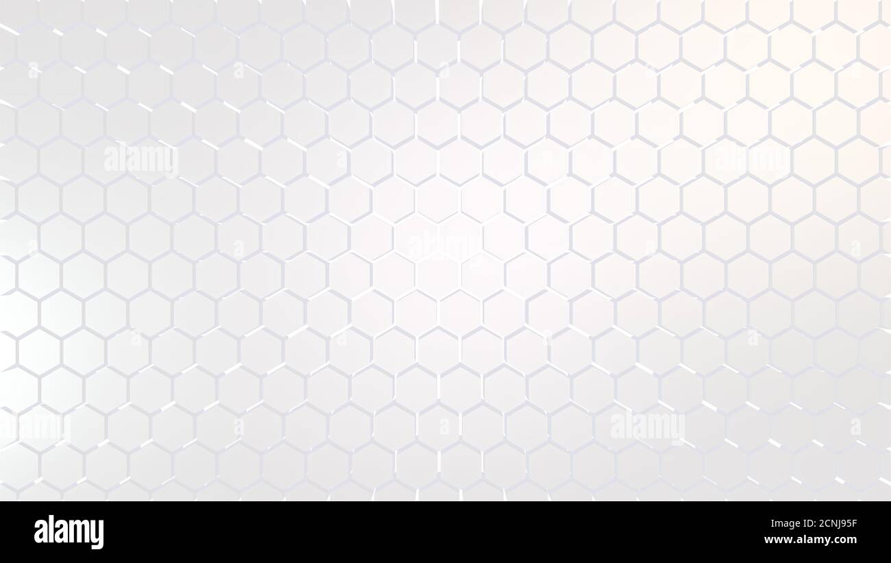 Abstract white background with hexagons Stock Photo - Alamy